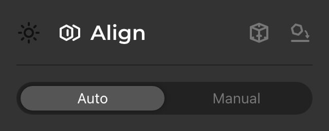Go into “Align” in the work panel and select the align mode.